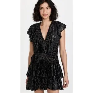 le superbe | Dresses | Le Superbe Josephine Devore Black Leopard Print ...
